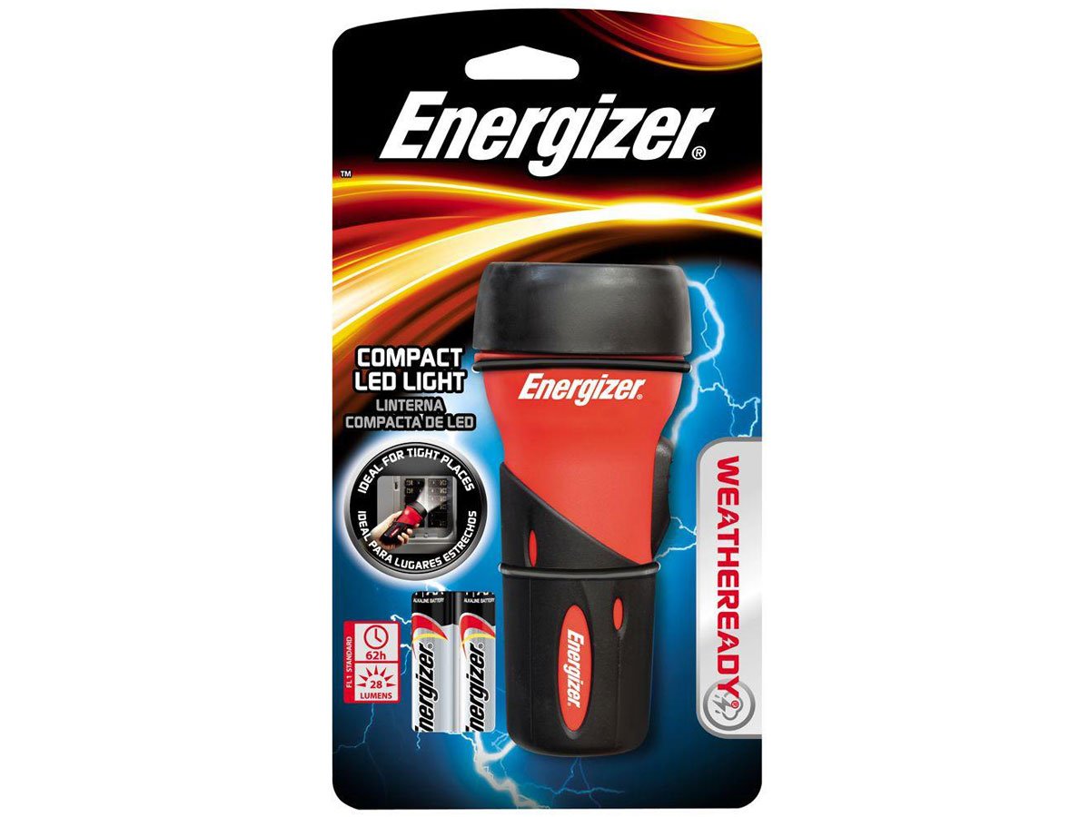 Energizer Weatheready Compact LED Flashlight - 50 Lumens - Uses 2 x AAs ...