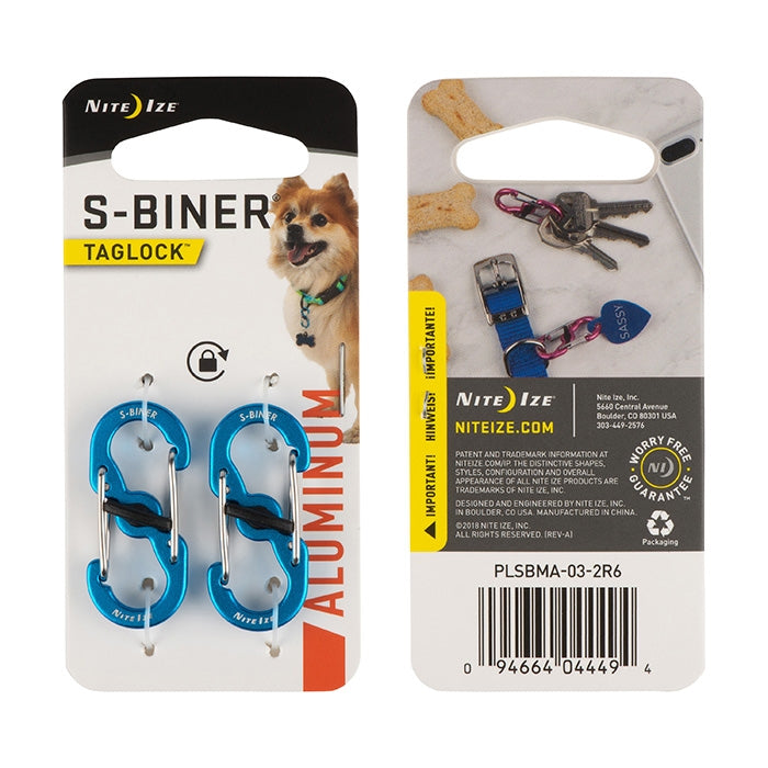 Nite Ize S-Biner TagLock Aluminum - 2 Pack | Battery Junction