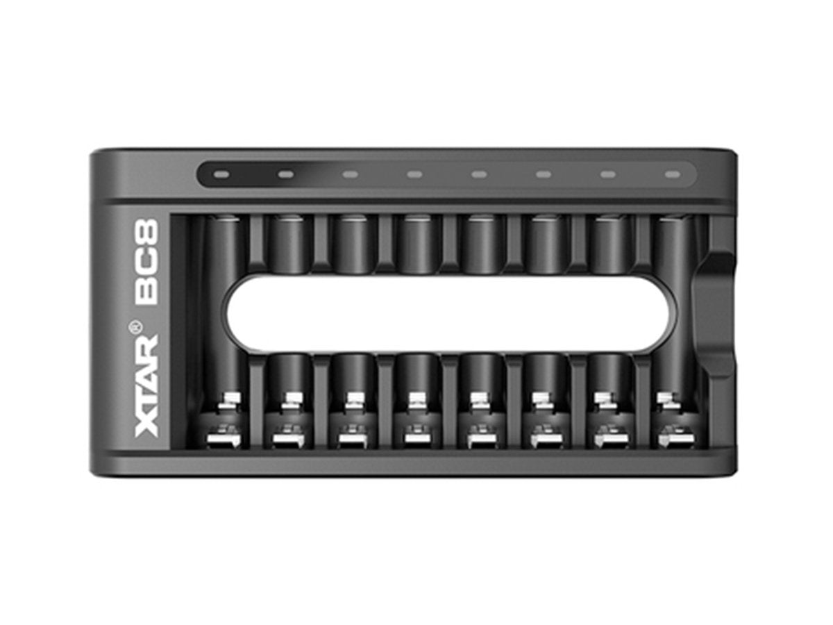 Xtar BC8 8-Bay Li-ion and NiMH AA, AAA Charger | Battery Junction